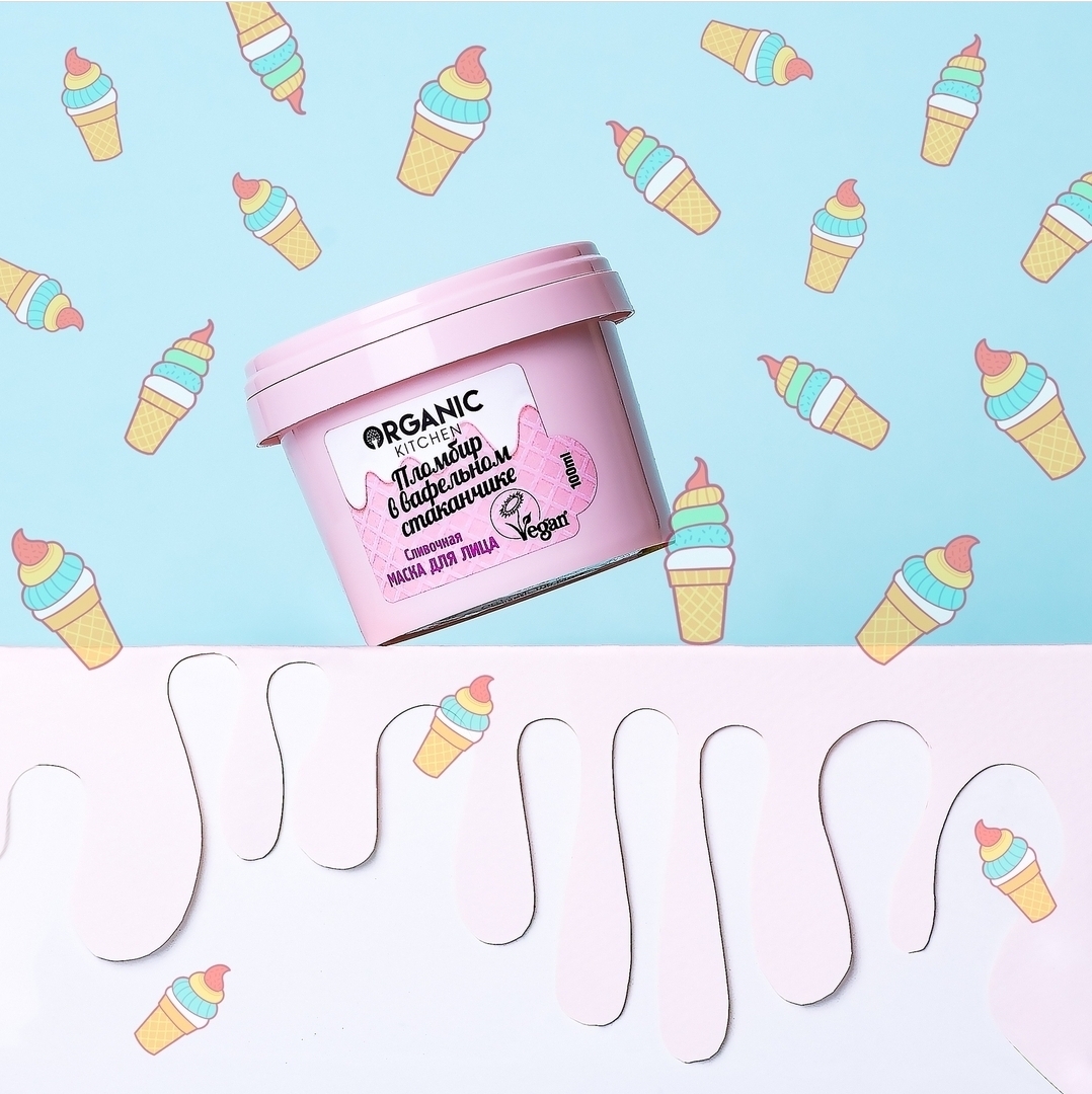 Organic Kitchen "sundae in a waffle cup" nourishing creamy face mask ...